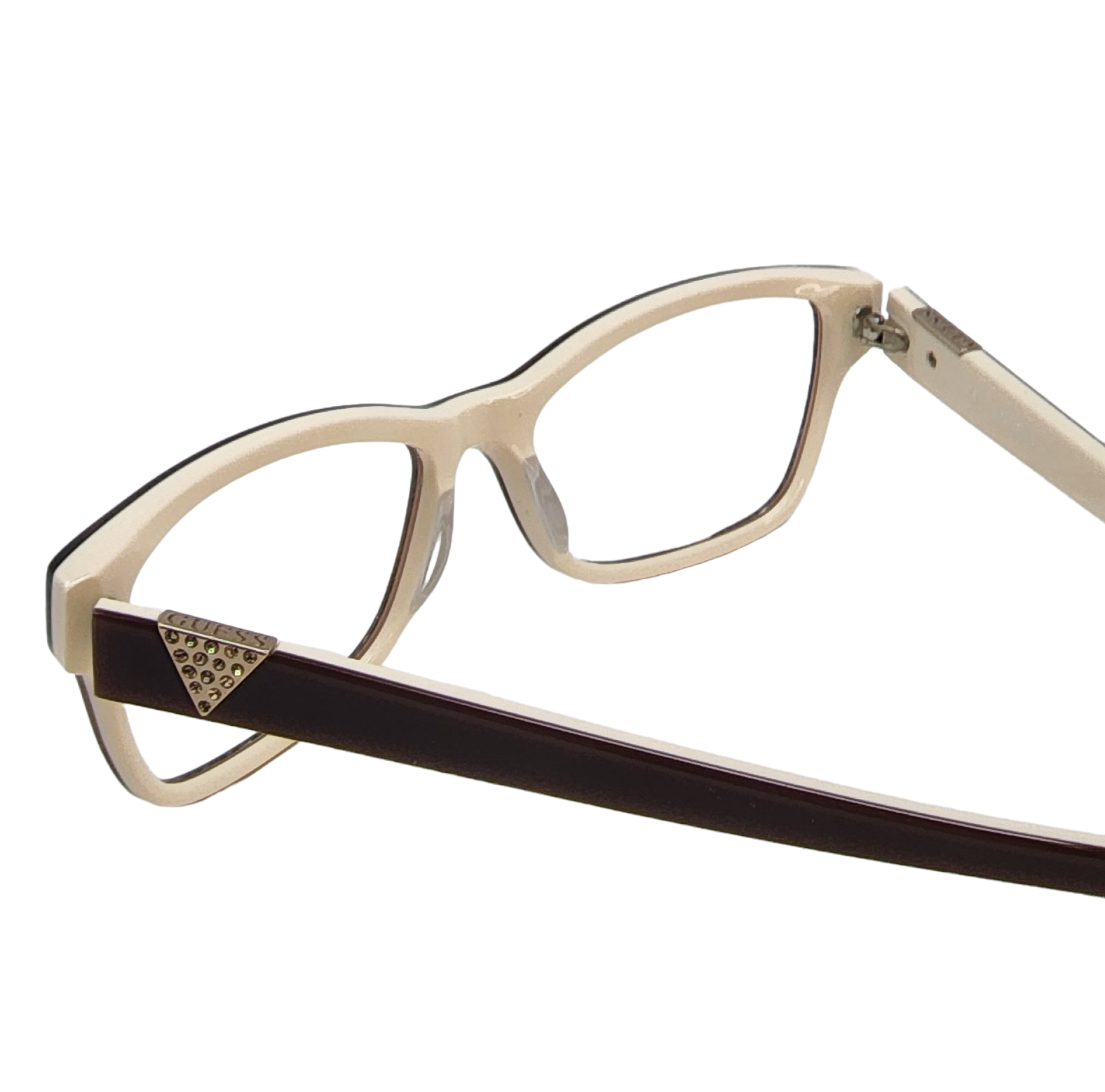 GUESS 2294 Brown / Cream Unisex Eyeglasses 55mm 17mm 140mm Frames | eBay