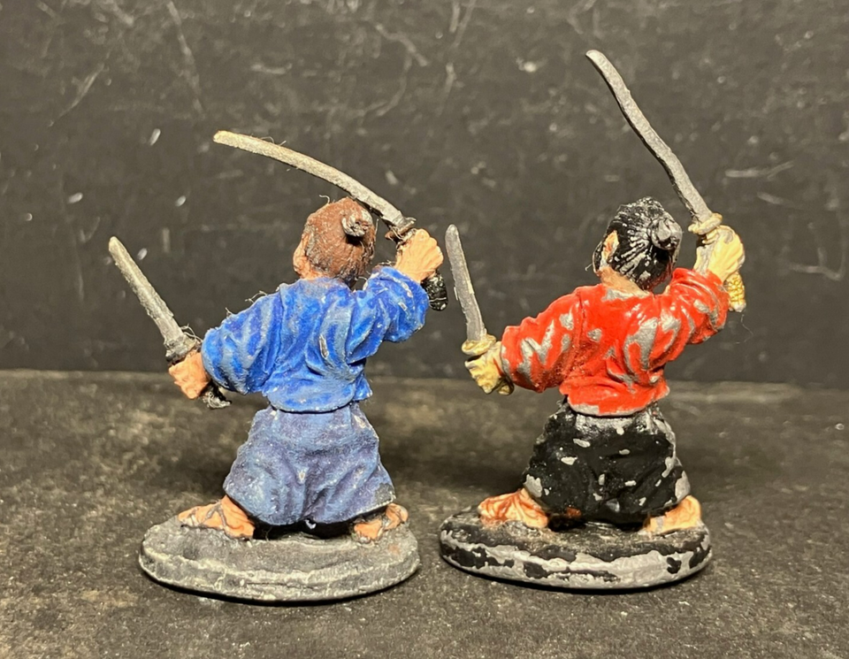 Ral Partha Weird Fantasy Samurai Night Fever John Belushi x2 Metal Mini ...