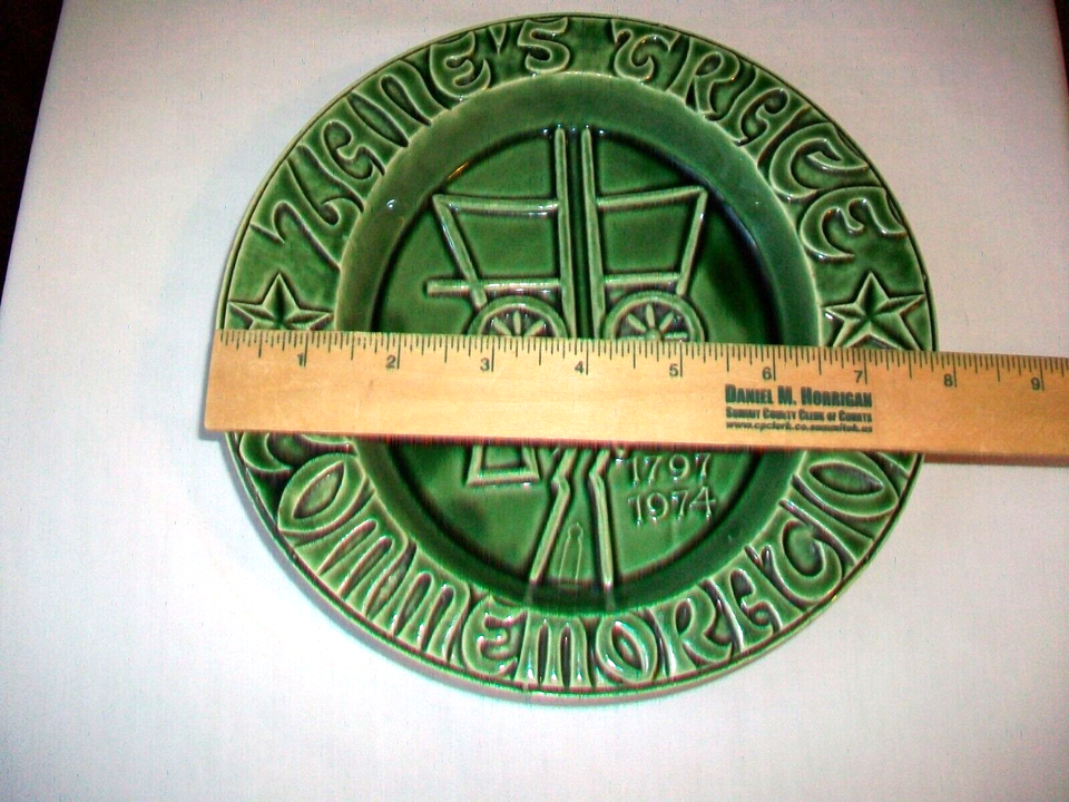 VINTAGE MCCOY ZANE'S TRACE COMMEMORATIVE HISTORIC ASHTRAY PLATE DISH ...