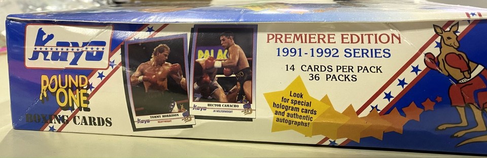 1991-1992 Series Kayo Boxing Sealed Premier Addition of 36 Packs 14 ...