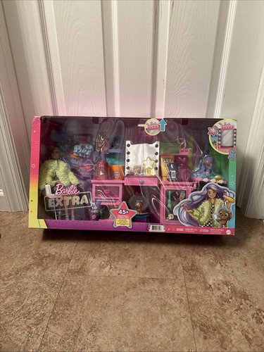 Barbie Extra Doll & Vanity Playset with Exclusive Doll GYJ70 ...