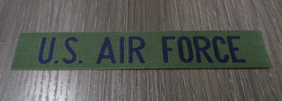USAF U.S. AIR FORCE OD GREEN DCU Uniform nylon ID tape patch DESERT ...