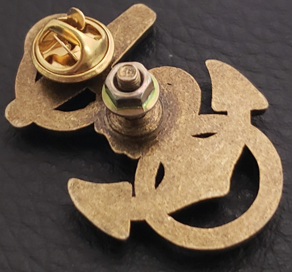 US Coast Guard Anchor Cap Hat Badge Screw Back USCG Pin Naval Insignia ...