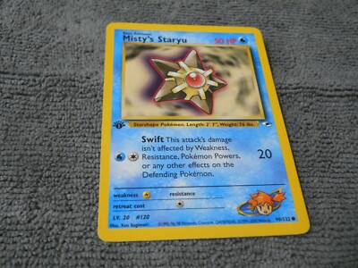 Pokemon TCG Misty's Staryu 1st Edition - Gym Heroes 90/132 WOTC NM | eBay