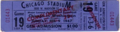 1947 Chicago Stags vs Washington Capitols BAA basketball full unused ...