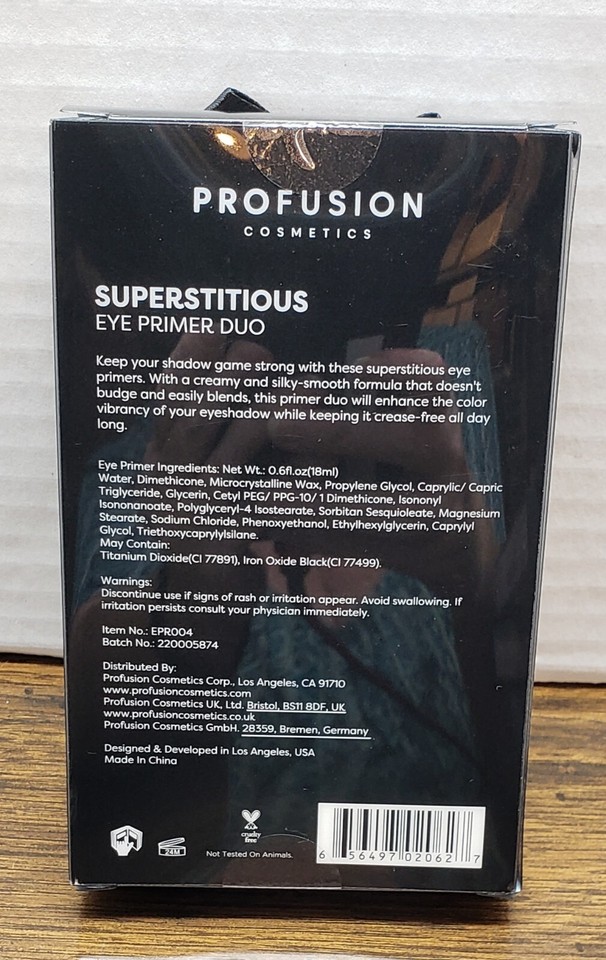 Profusion Cosmetics Rituals Superstitious Eye Primer Duo - 13 & Black Cat 5 ml | eBay