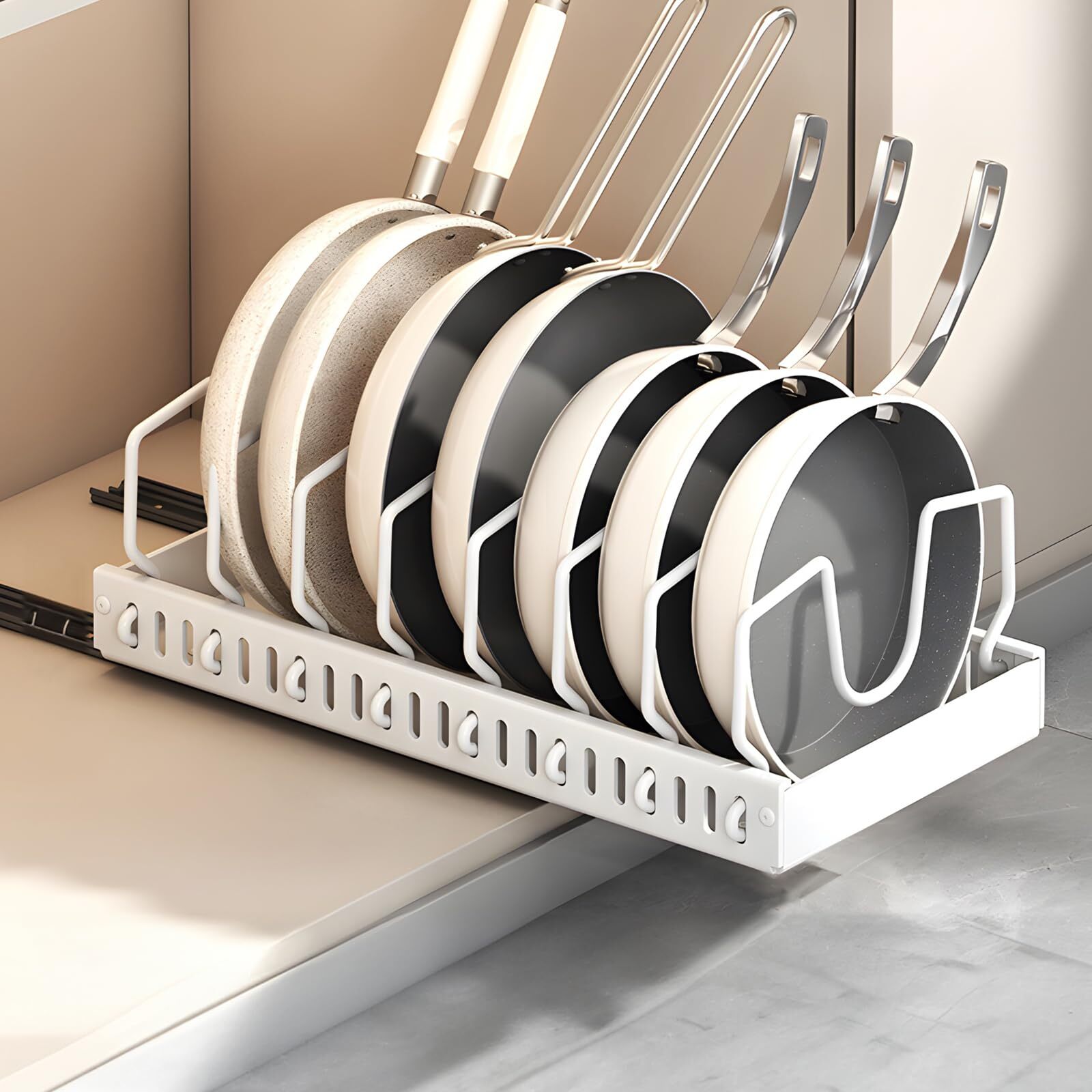 Pull Out Pots and Pans Organizer for Under CabinetPull Out Cabinet ...