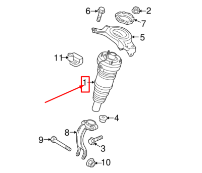 PORSCHE MACAN 95B Front Air Suspension Strut 95B616039AE NEW GENUINE | eBay