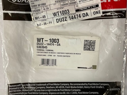 Genuine Terminal Sold as a Kit of 5 DU2Z-14474-DA | eBay