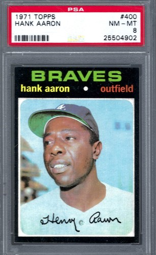 1971 Topps #400 PSA 8 Hank Aaron Braves 400 Nice! | eBay