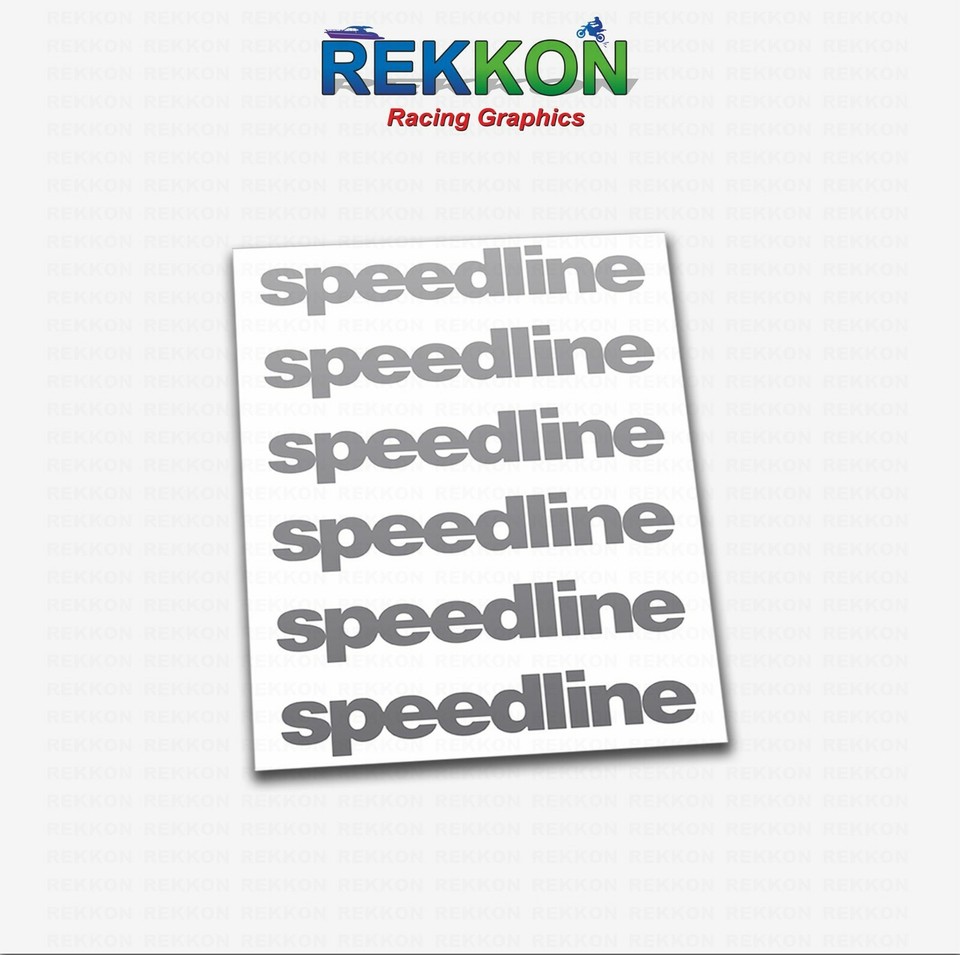 x6 4" 102mm speedline Decal Sticker Wheel Alloy Rim Spoke Italy ferrari ...