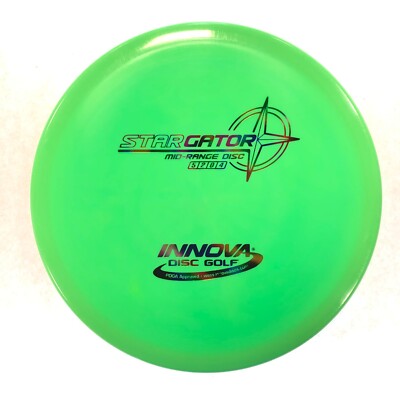 DISC GOLF INNOVA STAR GATOR OVERSTABLE MID-RANGE DRIVER 170g GREEN w ...