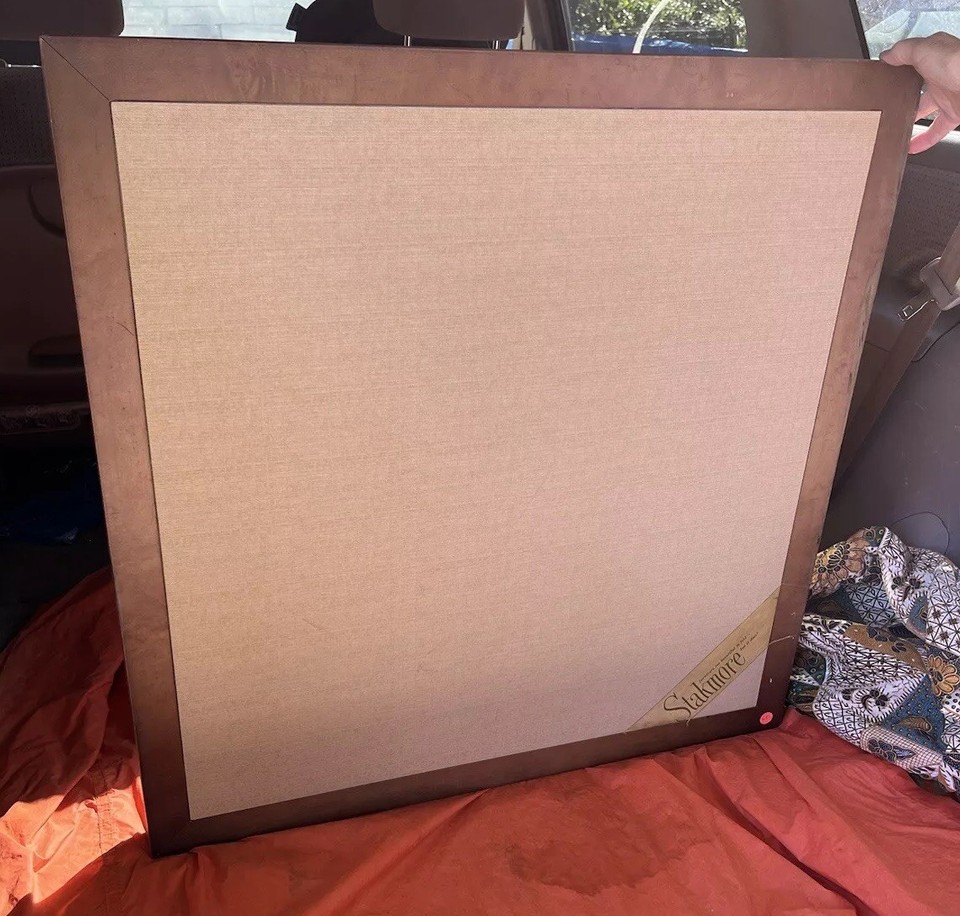 Vintage Mid Century Modern MCM Stakmore Folding Card Table Beige Vinyl ...