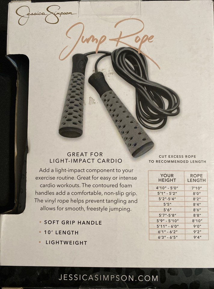 Jessica Simpson 10’ Soft Grip Lightweight Jump Rope | eBay