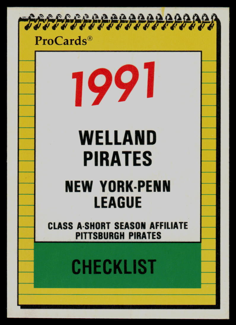 1991 ProCards Checklist Welland Pirates | eBay