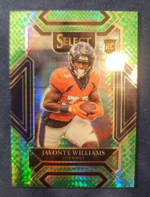 2021 Select Javonte Williams Club Level Dragon Scale RC #/89 Broncos ...