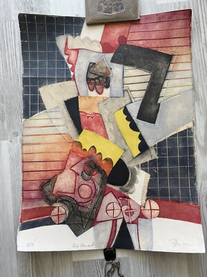 Rude Vine au Lit Abstract Etching Print, Signed & Numbered, 30" x 22 ...