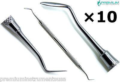 10 Pcs Dental Restorative Hollenback Carver 3 Amalgam Plugger Carver ...