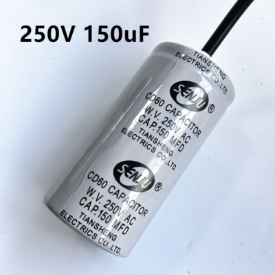CD60 Motor Start RUNNING Capacitor 150 MFD 150uF 250VAC 250V Capacitors ...