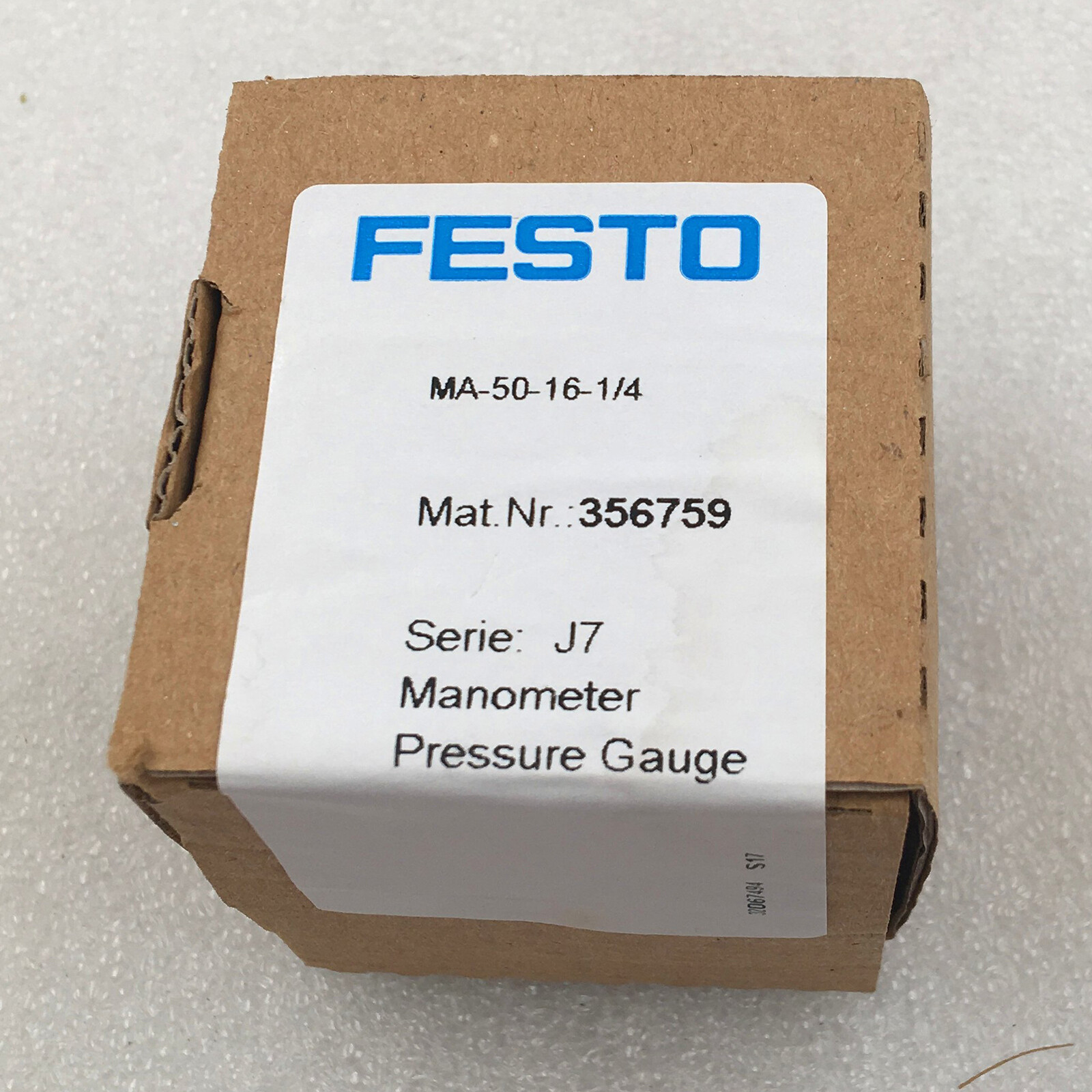 one New for Festo MA-50-16-1/4 356759 pressure gauge Fast Shipping | eBay
