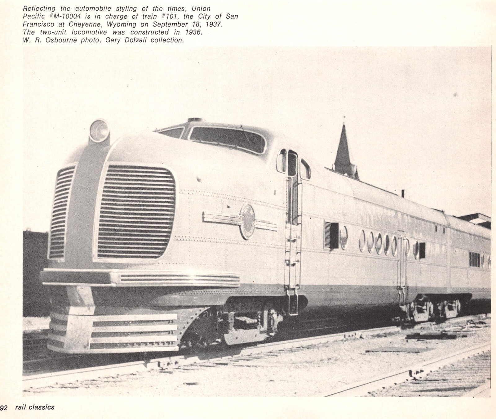 M-10004 Union Pacific Streamlined Locomotive Cheyenne WY 1937 Vtg Mag ...