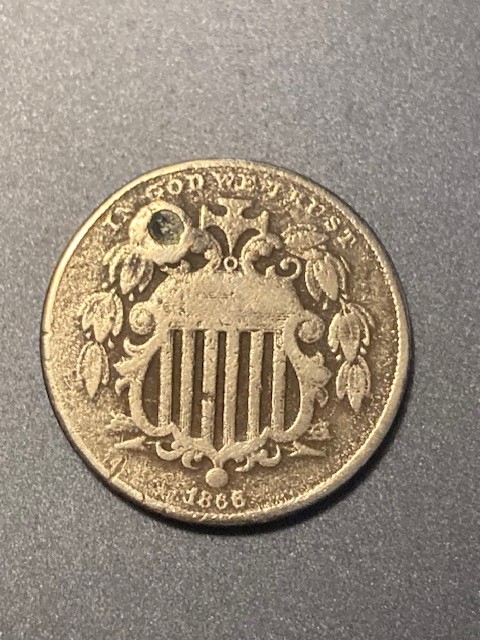 Civil War Coins: 1866 Shield Nickel - WITH RAYS + 1865 2-cent Copper ...