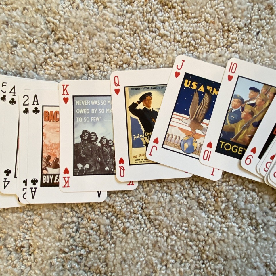 Second World War 1939-1945 Historic Art Poster Playing Cards WW2 | eBay