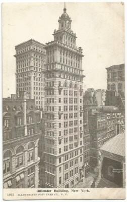 New York City NY ~ Gillender Building Wall St. & Nassau St. (1897-1910 ...