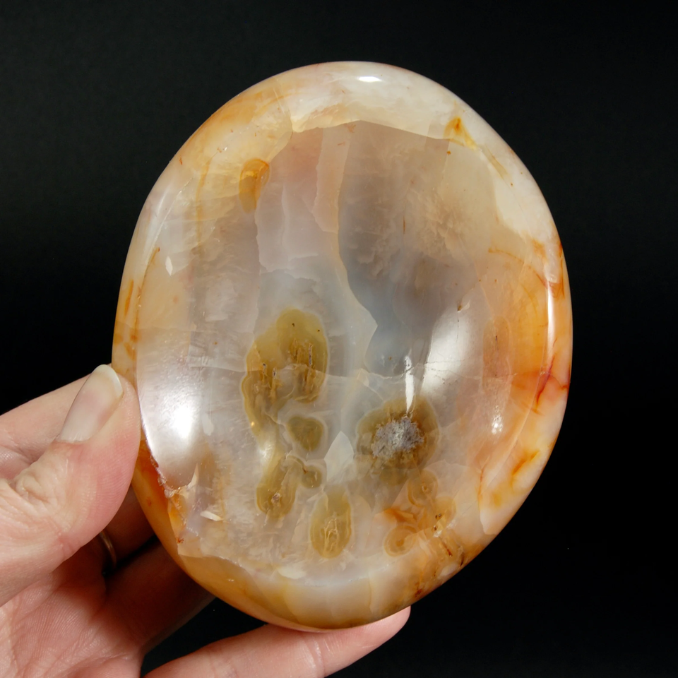 1.2lb Large Orbicular Carnelian Agate Carved Crystal Bowl | eBay