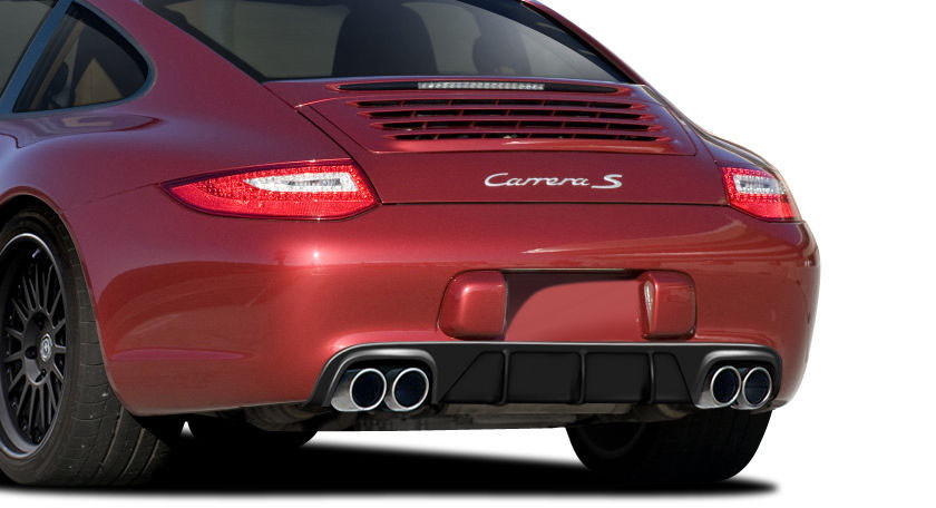 Porsche 997 POLYURETHANE Rear Bumper Diffuser custom ta ruf 997.2 2009 ...
