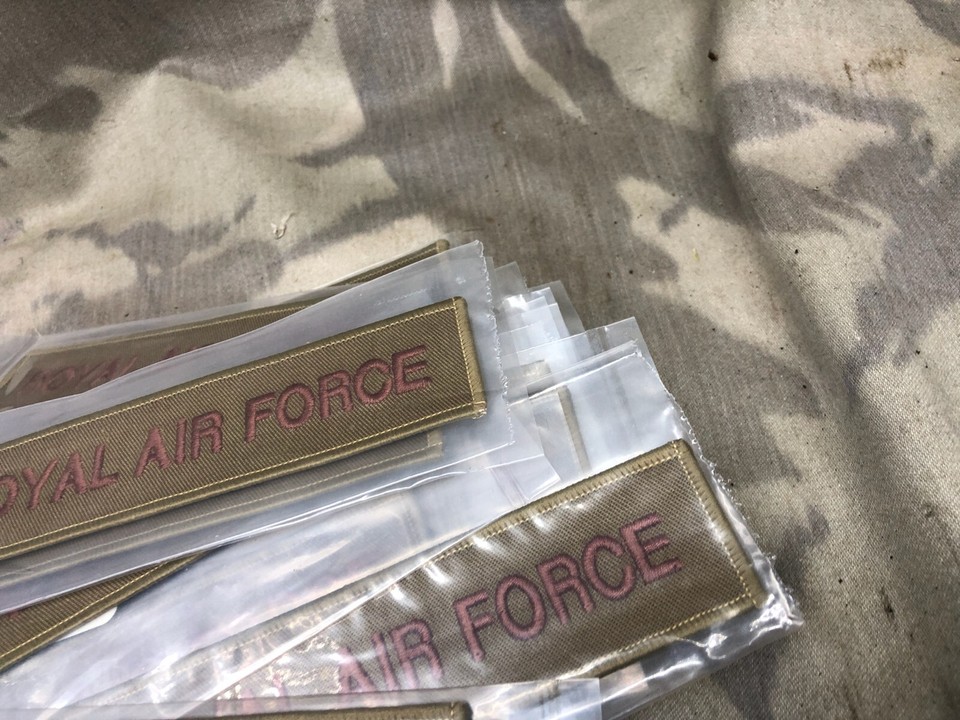 Royal Air Force Issue Subdued Desert Tan Branch Tape RAF Regiment- NEW ...