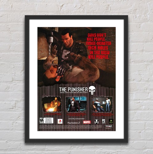The Punisher Playstation 2 PS2 XBOX Glossy Promo Poster 18" x 24" G1105 ...