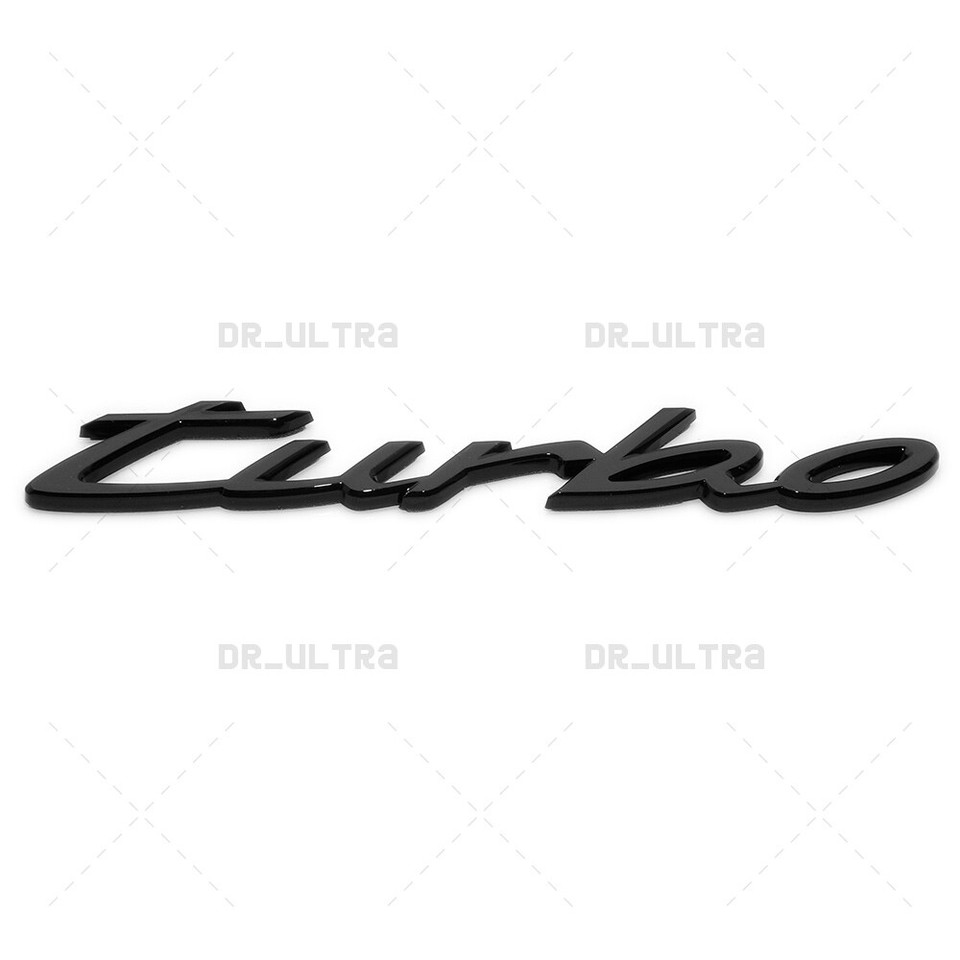 20+ Gloss Black Porsche TURBO Logo Letters Rear Badge Liftgate Emblem ...