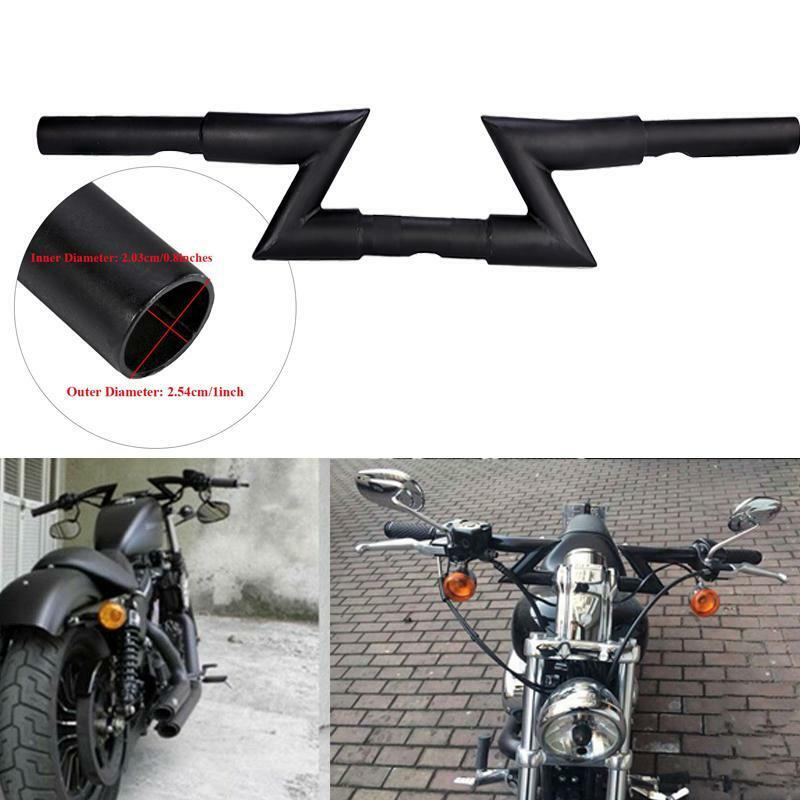 Black 1" Inch Motorcycle Drag Z Bar Handlebars For Honda Shadow VT 1100 ...