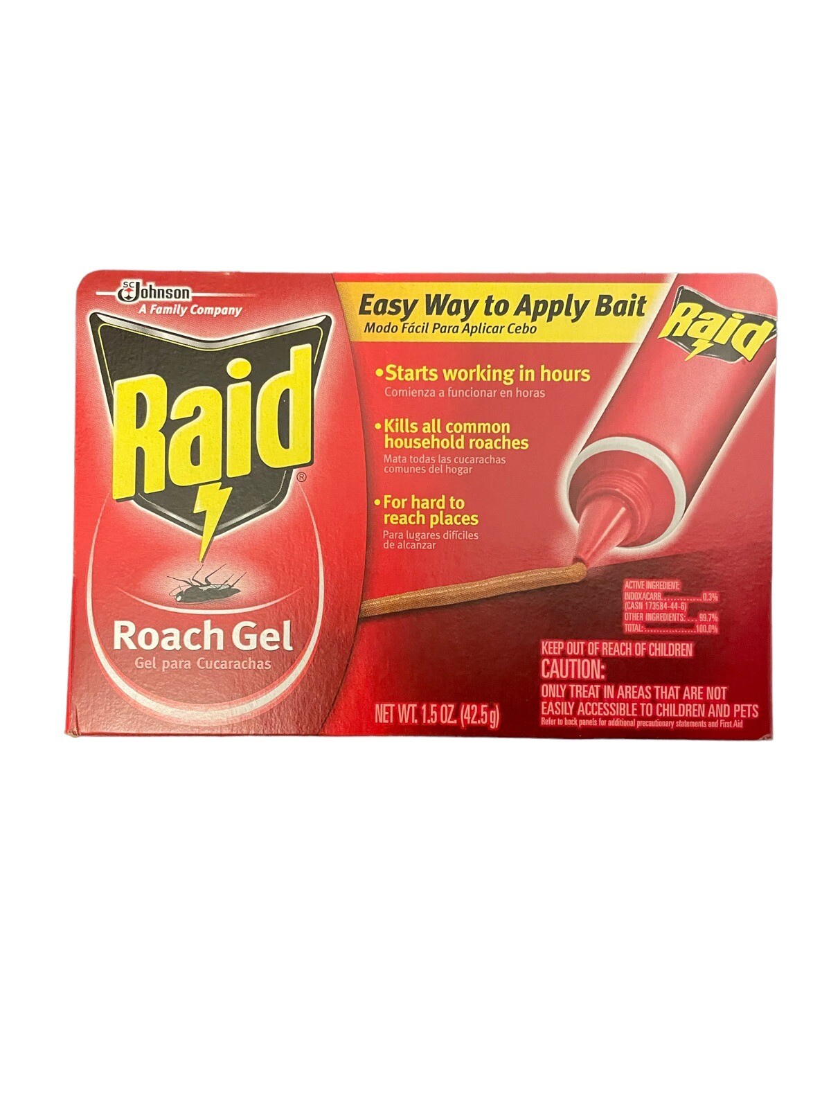 Raid Roach Gel 1.5oz (42.5g) Defense System Prevent Bugs Pest New * 1 ...