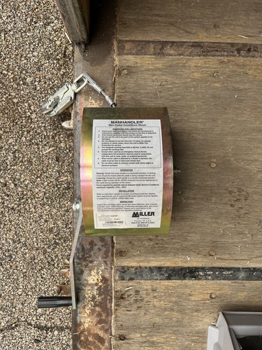 Miller 8442/65FT 65' MANHANDLER Man-Rated Hoist Work Winch - 844265FT ...