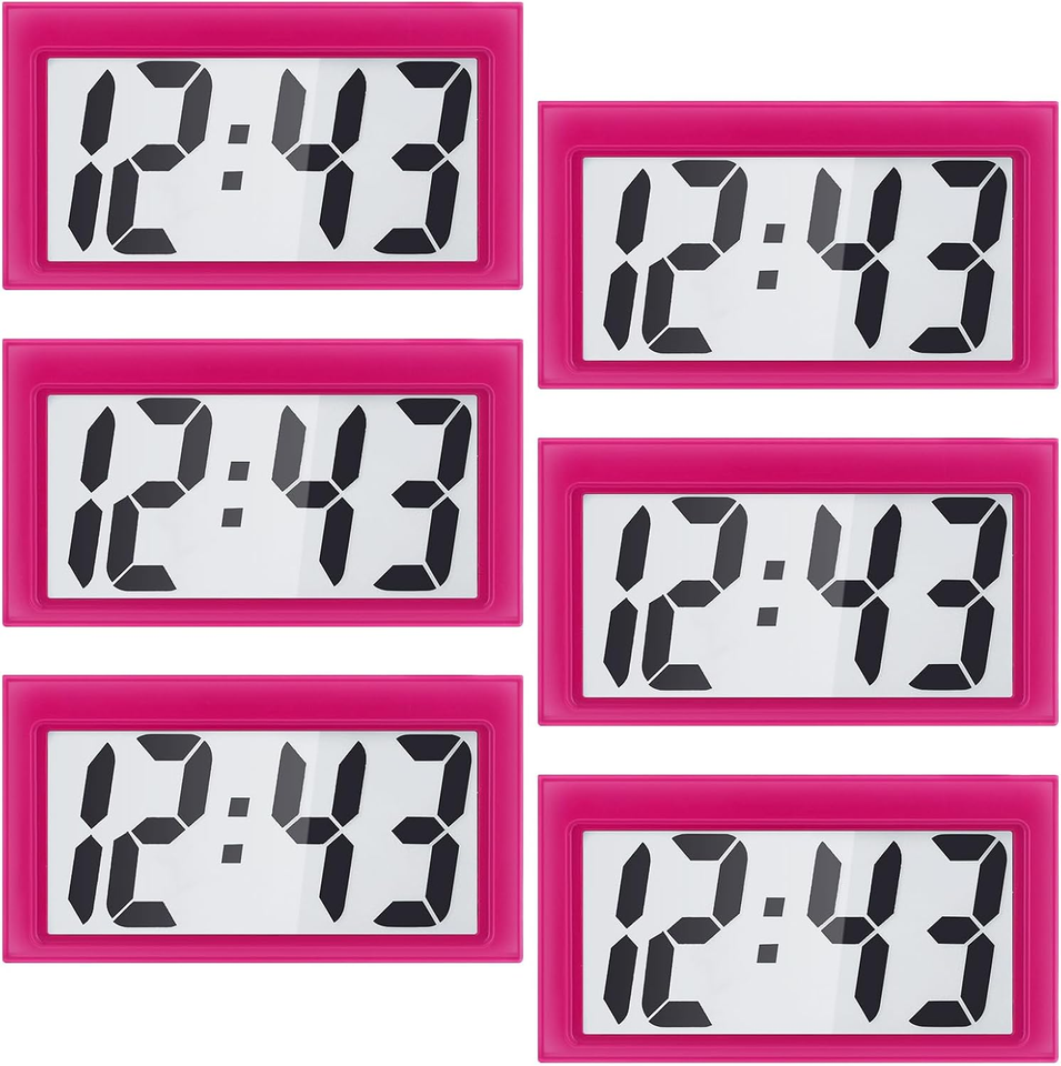 3 Pieces Mini Digital Clock Small Digital Clock Stick on Battery ...