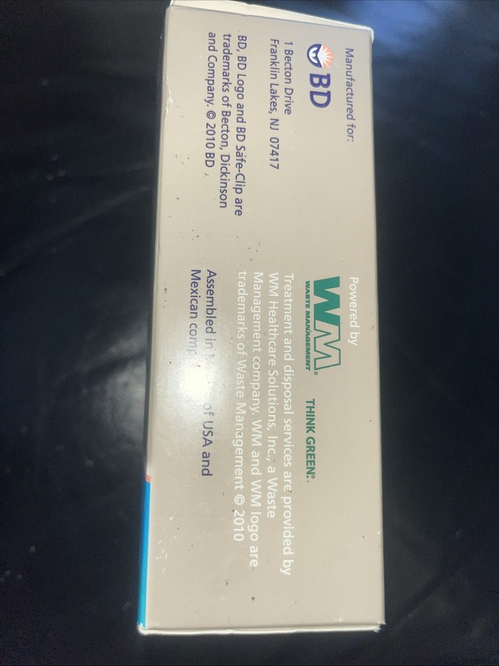 BD Home Sharps Needle Container Collector Safe Clip by mail Disposal ...