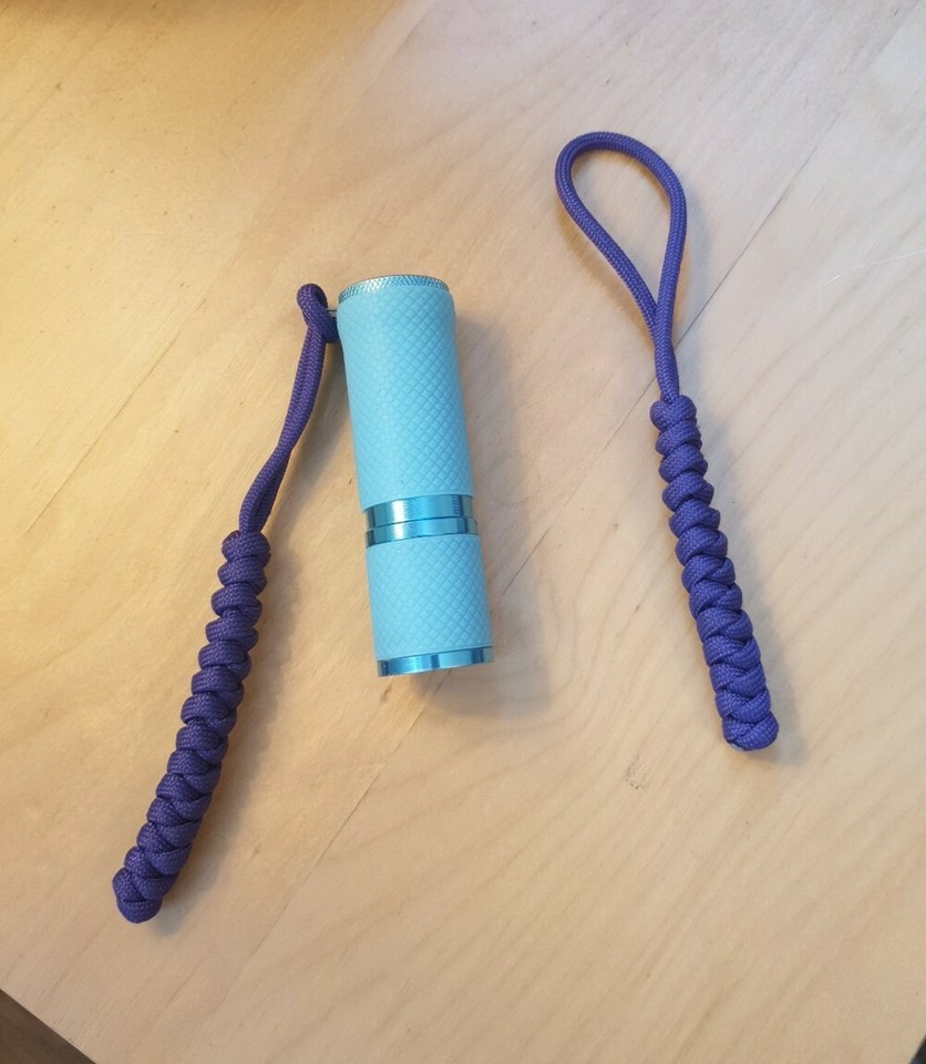 Paracord Lanyard For Multi Tool, Knife, Torch, Keys. Snake knot Blue ...