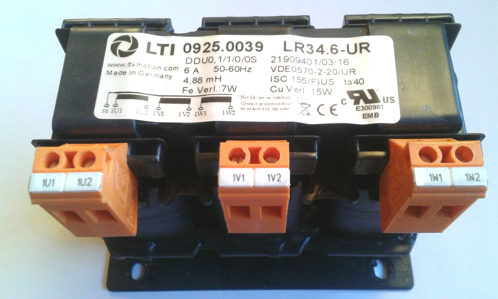 Lti Drives Netzdrossel LR34.6-UR 0925.0039 4,88mH 6A | eBay.de