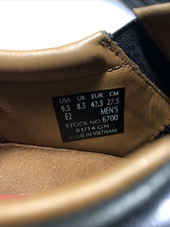 Red Wing 6700 Mens Leather Slip Resistant Black Slip On Shoes Size 9.5 ...