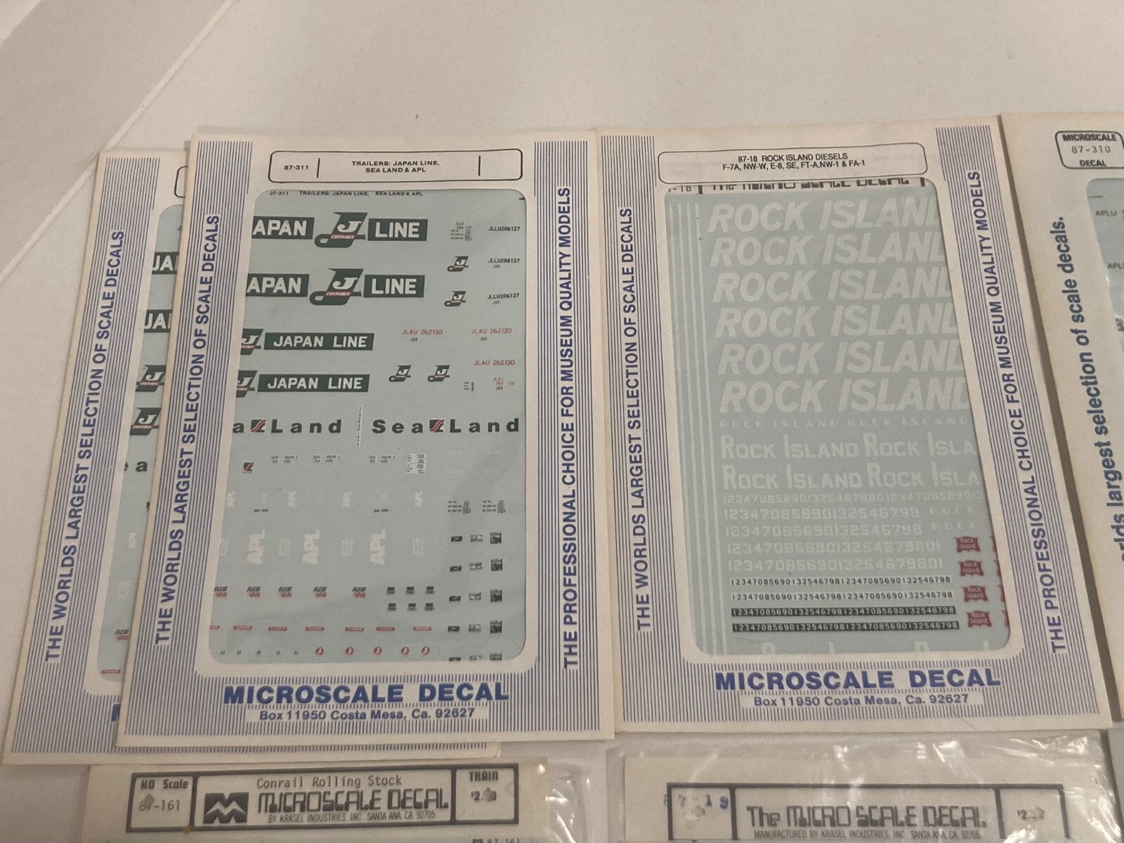 Vintage Microscale HO Scale Train Car Decals New Sheets SOLD SEPERATELY ...