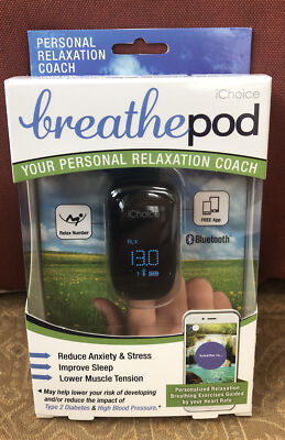 iChoice Bluetooth Breathepod - Smart Breathing Relaxation Coach - Pulse ...