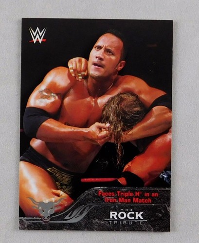 The Rock Tribute WWE Wrestling Trading Card WWF Topps Raw HHH 14/40 | eBay