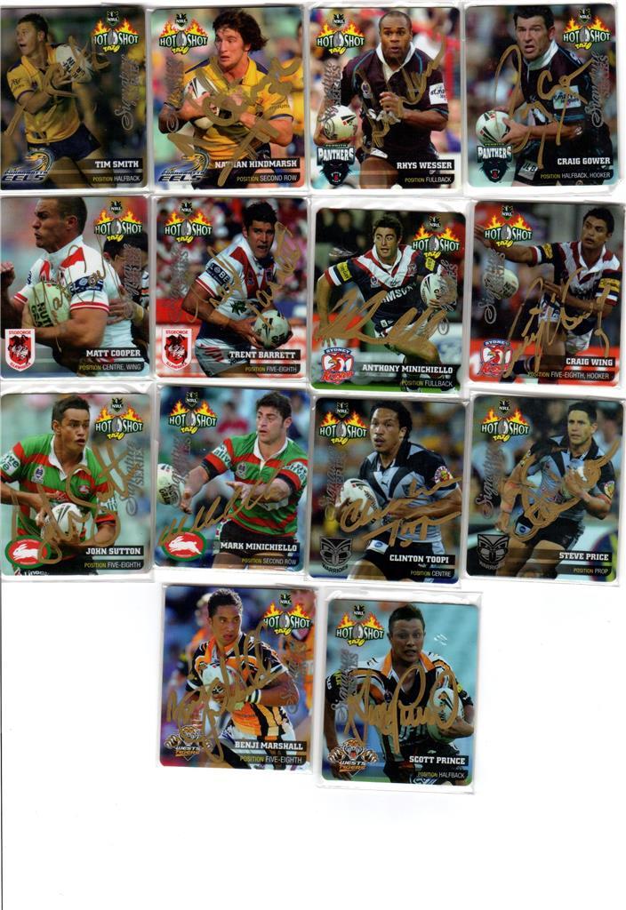 2006 SMITHS CHIPS OFFICIAL NRL AUTHENTIC SIGNATURE RELEASE TAZO SET ...