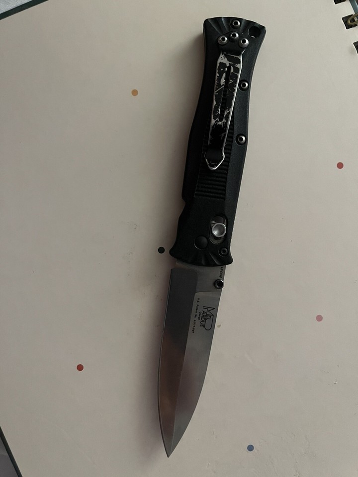 Benchmade 530 Mel Pardue Design 154CM Combo Edge Black Folding Pocket ...