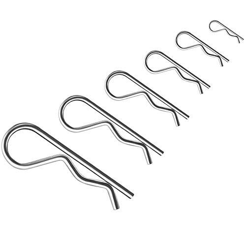 Cotter Pin Assortment Kit R Clips Heavy Duty Zinc Plated Cotter Pin ...
