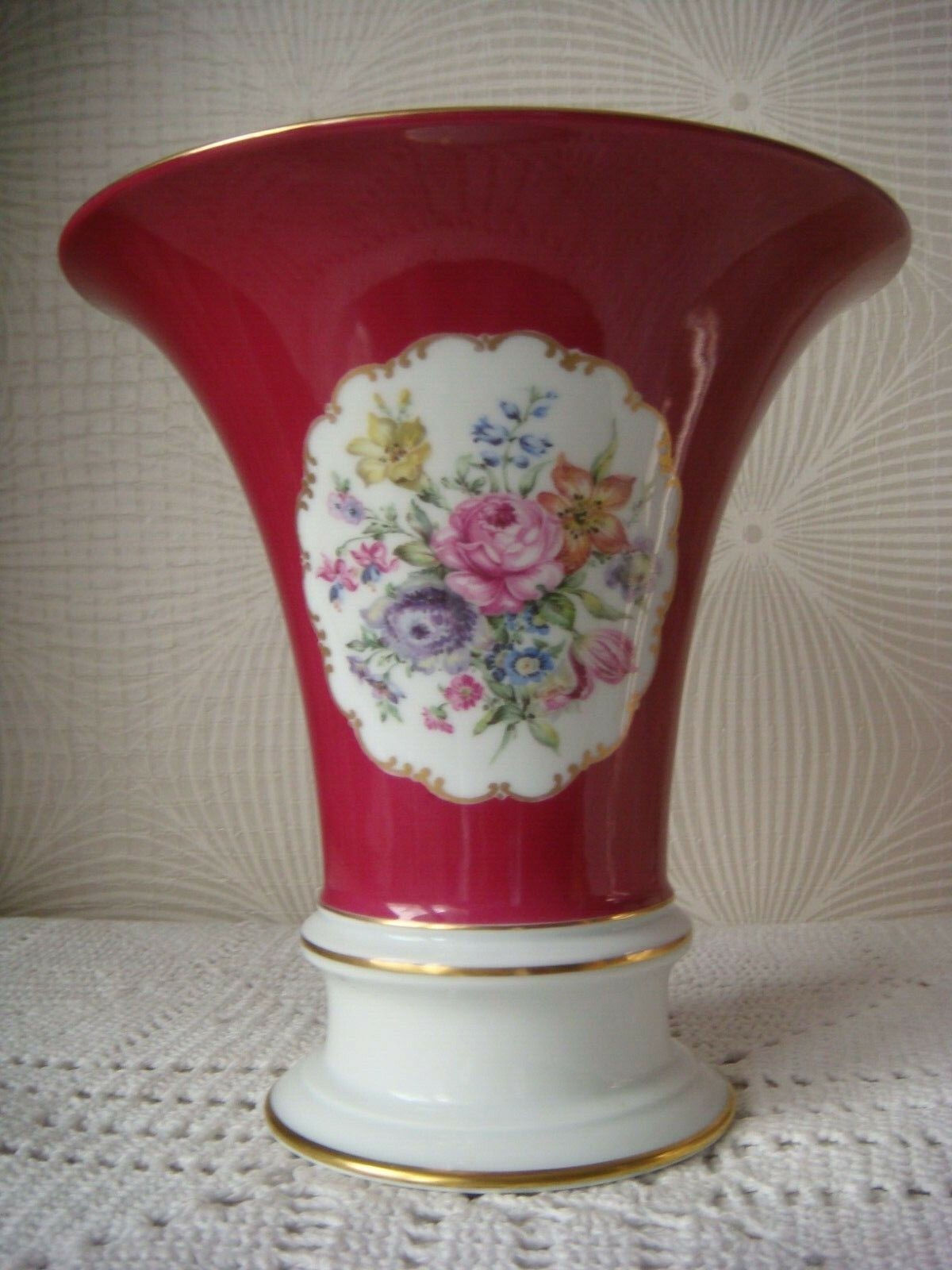 RRR RARE Antique FURSTENBERG Germany Porcelain Vase Hand Painted | eBay