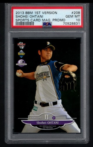 2013 BBM 1st Version SCM Promo Shohei Ohtani Rookie PSA 10 #208 | eBay