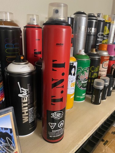 collectible mtn tnt spray paint can. Montana molotow belton Rustoleum ...